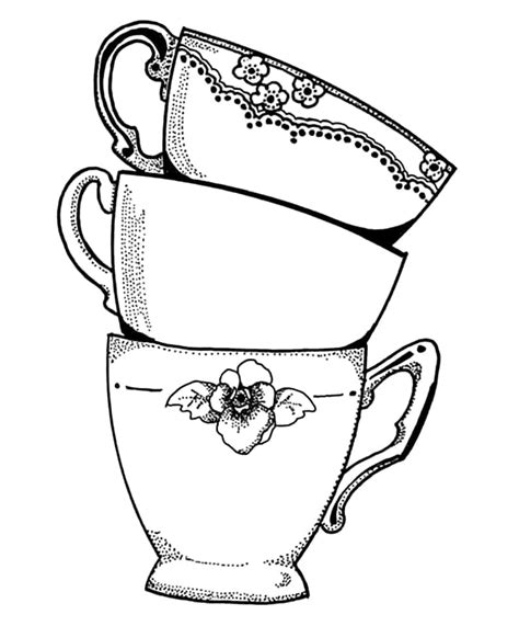 Dibujos De Tazas Para Colorear Para Colorear Pintar E Imprimir