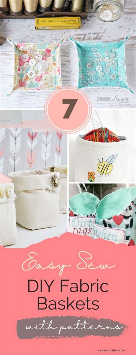Diy Fabric Baskets Tutorials And Patterns