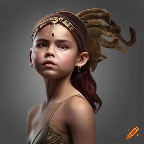 Amazon Warrior Girl Age Side View On Craiyon