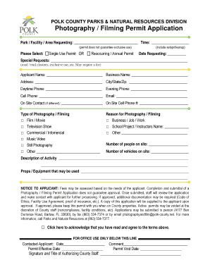 Fillable Online POLK COUNTY PARKS NATURAL RESOURCES DIVISION Fax