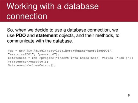 pdo database connections ppt download