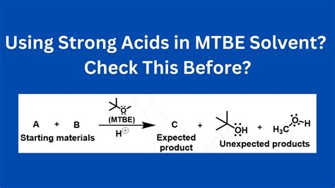 MTBE I Tert Butyl Methyl Ether MTBE Hydrolysis In Acid How Does It