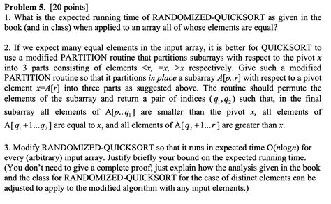 Solved Problem 5 20 Points 1 What Is The Expected Chegg