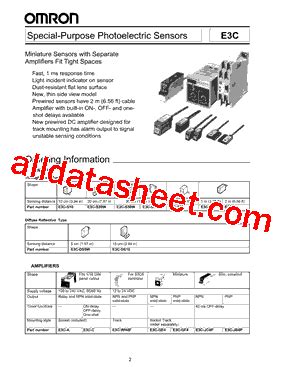 E3C 1 Datasheet PDF Omron Electronics LLC