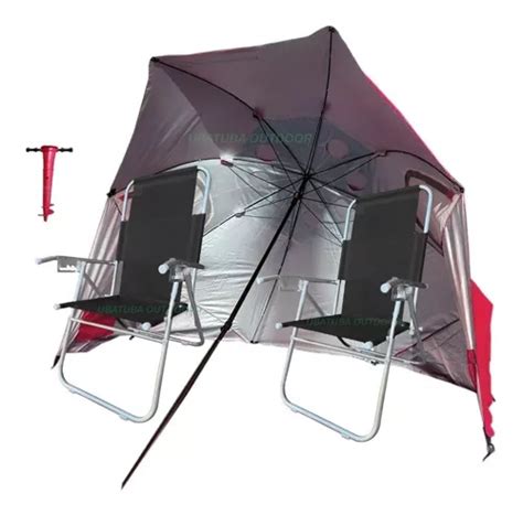 Combo Playa Sombrilla Carpa Reposeras Reforzadas Kg