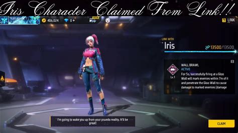 NEW CHARRECTER IRIS CLAIMED FROM LINK THE SYSTEM FOR GET FREE
