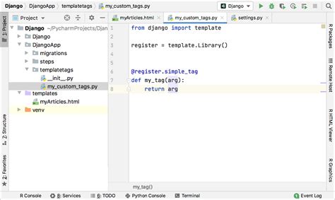 Create And Use Custom Template Tags PyCharm Documentation