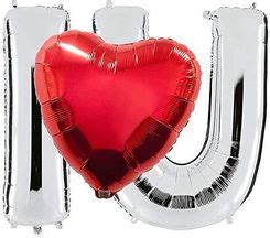 Diwuli Szt I Love U Zestaw Balon W Z Balonem W Kszta Cie Serca