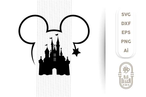 Mickey Mouse Castle Svg