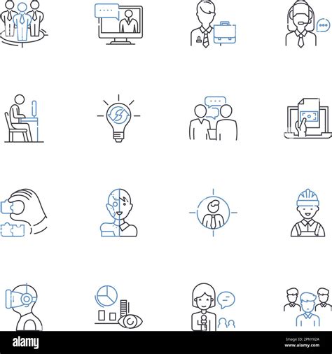 Scientific Research Line Icons Collection Discovery Experiment