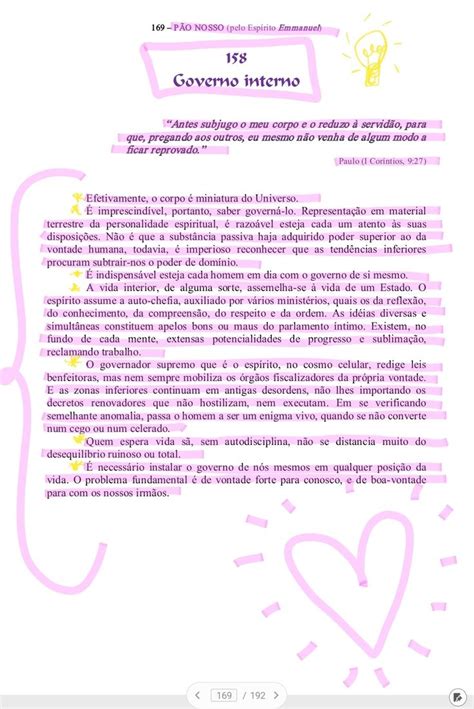 Coleção Fonte Viva Livro Pão Nosso psicografia de Chico Xavier pelo