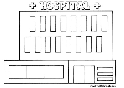 Hospital Edificios Y Arquitectura Dibujos Para Colorear E Imprimir