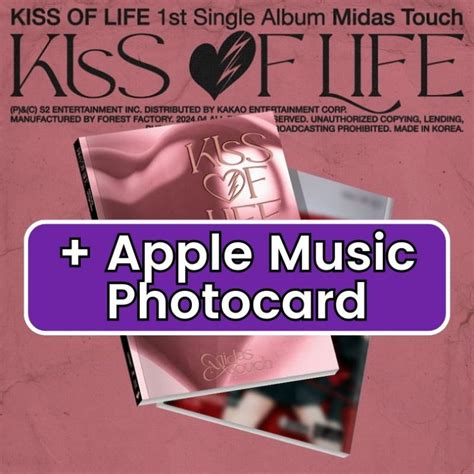 PRE ORDER KISS OF LIFE Midas Touch Apple Music Photocard