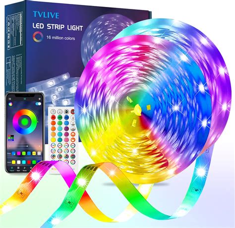 TVLIVE Tira Led RGB 20m Luces Led Para Habitacion 28 Modos Tiras Led