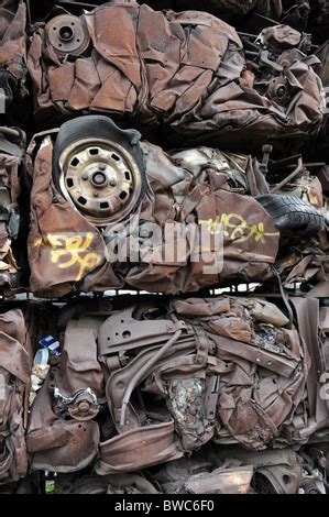 Crushed Car Crusher Crush Scrap Junk Recycling Squashed Cars Old Stock