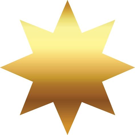 Estrella Dorada Con Fondo Transparente Vector Premium