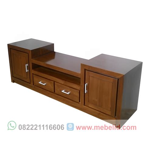Meja Tv Jati Minimalis Modern Mewah Ukuran 2 Meter Mebelid