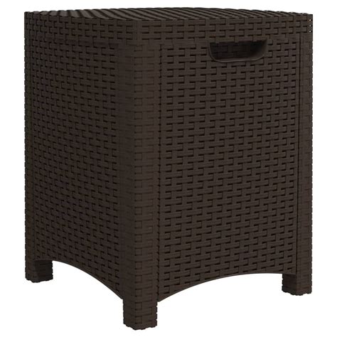 Skrzynia ogrodowa rattan 39x39x46 cm brązowa Zakito Europe Sklep