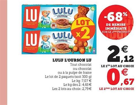 Promo Lulu L Ourson Lu Chez Super U ICatalogue Fr