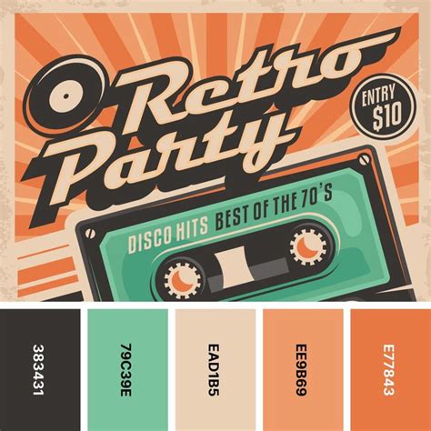 Retro Color Palettes For Throwback Designs In Retro Color