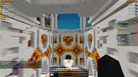TOURING THE BEST MALL ON THE SERVER Minecraft Skyblock Cosmic Sky