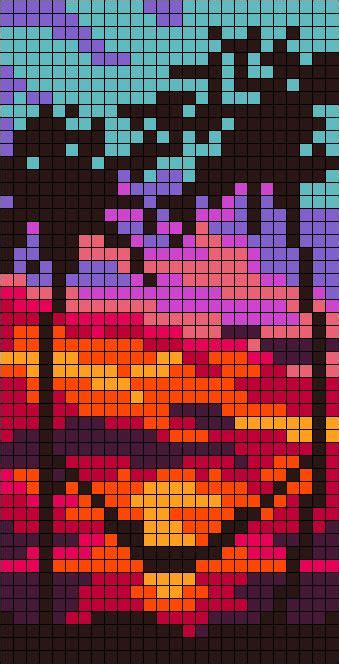 100 idées de coloriages de dessins pixel art