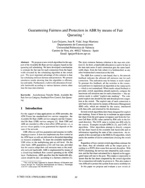 pdf guaranteeing fairness and protection in abr by means of fair queueing