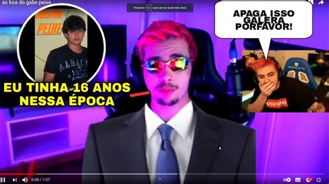 GABE PEIXE REAGINDO A FOTOS ANTIGAS DELE FICOU EM CHOQUE YouTube