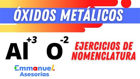 Nomenclatura de ÓXIDOS Metálicos Formulación IUPAC y Tradicional