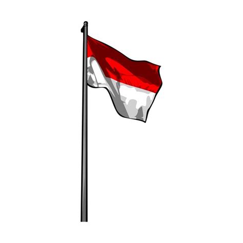 Premium Vector Vector Art Of Indonesian Red White Flag Flowing