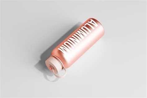 Premium PSD Aluminum Water Bottle Mockup