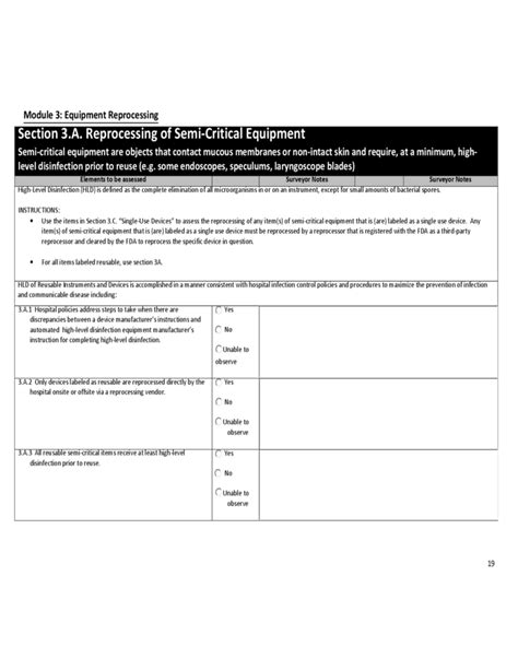 Infection Control Risk Assessment Worksheet Printable