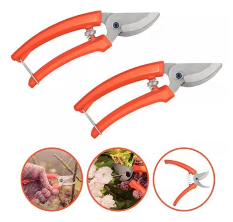 Kit 2 Tesouras De Poda Jardinagem Plantas Pequenas E Galhos