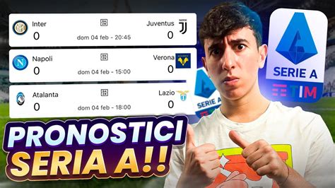I MIEI PRONOSTICI PER LA 23a GIORNATA DI SERIE A YouTube
