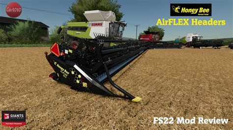 HoneyBee AirFLEX Headers 4K Version Farming Simulator 22 Mod Review