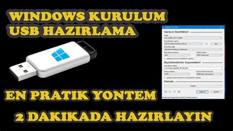 Windows Kurulum USB Hazırlama I En pratik Yöntem I RUFUS YouTube