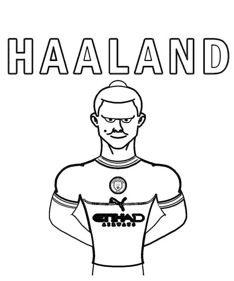 Erling Haaland Para Imprimir Gratis Para Colorear Imprimir E Dibujar