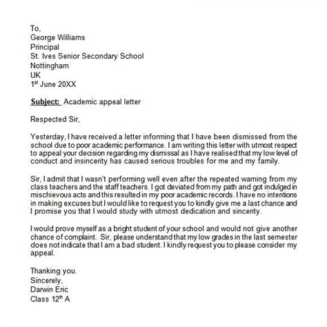 Free Appeal Letter Templates In Ms Word Apple Pages Google Docs