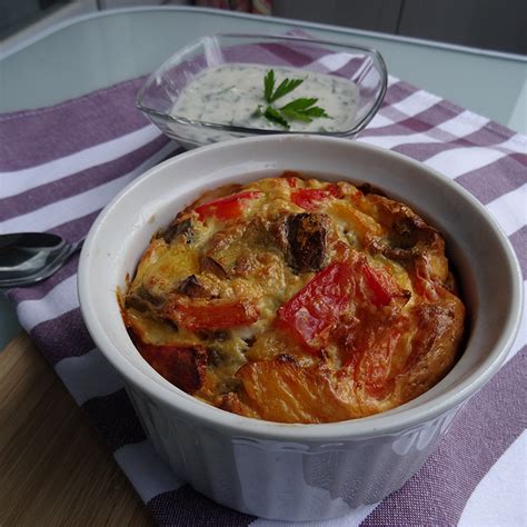 Recette Flan aux légumes du soleil grillés et sa sauce yaourt aux herbes