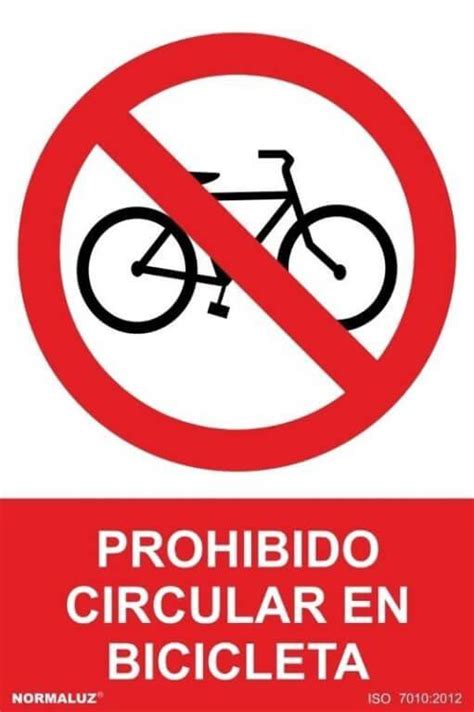 Señal Prohibido circular en Bicicleta Normaluz Señales homologadas