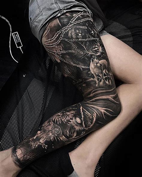 Tatuaggi Gambe Esempi Su Coscia Polpaccio Ginocchio E Stinco
