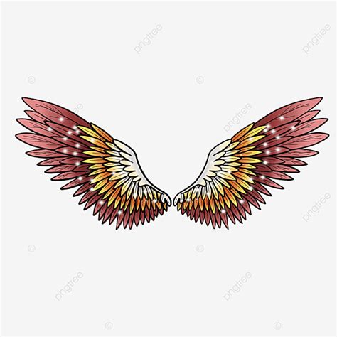 Penas Coloridas Asas De Anjo PNG Cor O Anjo Asa Imagem PNG E PSD