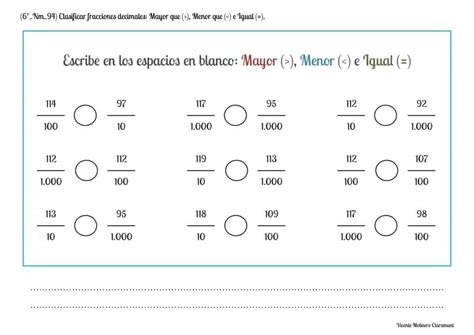 FRACCIONES DECIMALES Sexto Educación Primaria