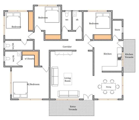 Floor Plan 4 Bedroom House Plans In Nigeria Pdf Viewfloor Co
