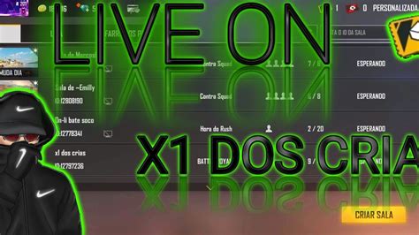 FREE FIRE AO VIVO JOGANDO INSCRITOS X1 DOS CRIASX1 DOS CRIA AO