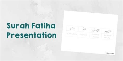Surah Fatiha Presentation Ilmbank