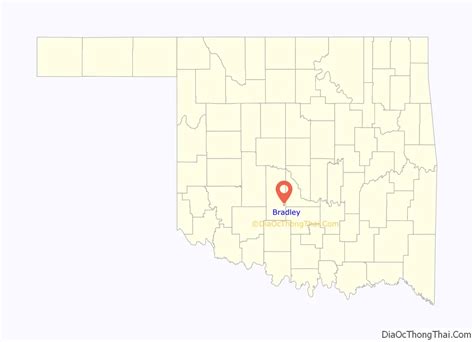 Map Of Bradley Town Oklahoma