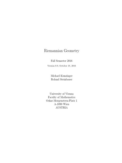 riemannian geometry pdf vector space differentiable manifold