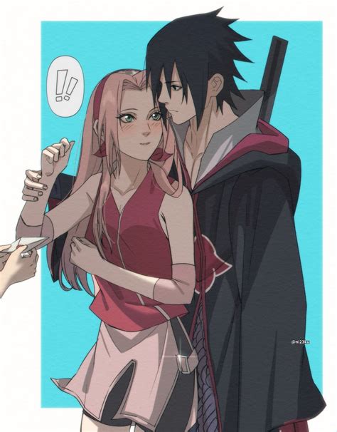 Haruno Sakura And Uchiha Sasuke Naruto And More Drawn By Niku