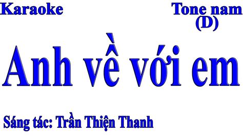 Karaoke Anh V V I Em Tone Nam D Youtube